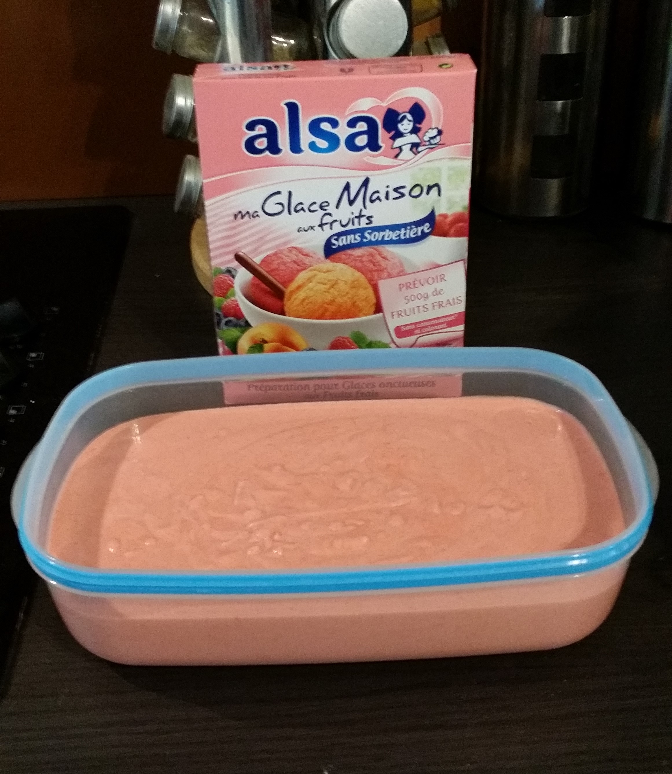 Glace à la fraise (avec sachet Alsa) – Au Péché Gourmand